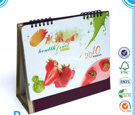China Beautiful Ring binding table calendar,desk calendars printing supplier