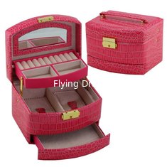 China Cheap pu leather cosmetic gift box makeup storage box supplier
