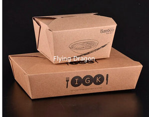 China Disposable kraft paper fast food packaging box supplier