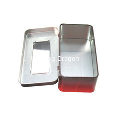China premium rectangular gift tin box with window for watch supplier