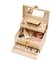 protable elegant PU leather cosmetic gift box with handle supplier