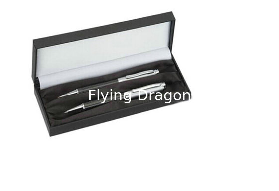 Elegant PU leather empty gift pens with pen cases supplier