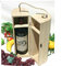 Eco-friendly Natural Wooden Wine Box/Wine Case with Handle for Single Bottle supplier