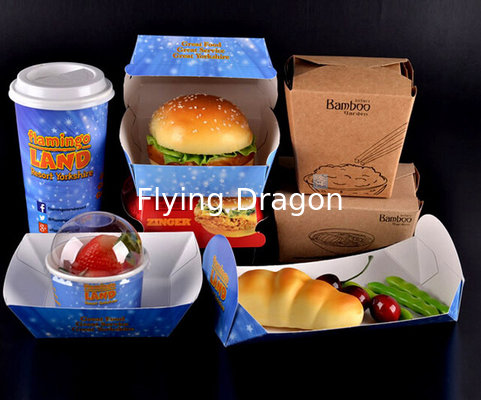 Disposable kraft paper fast food packaging box supplier